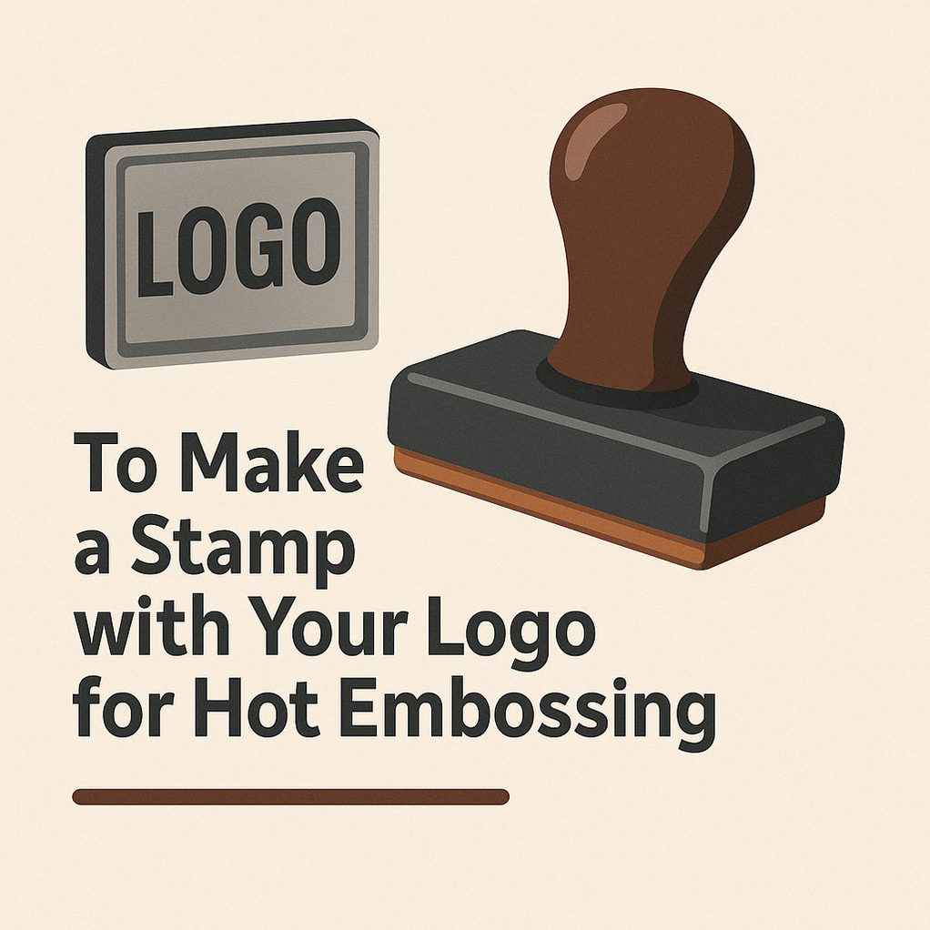 To make a stamp with your logo for hot embossing– Mureli Workshop
