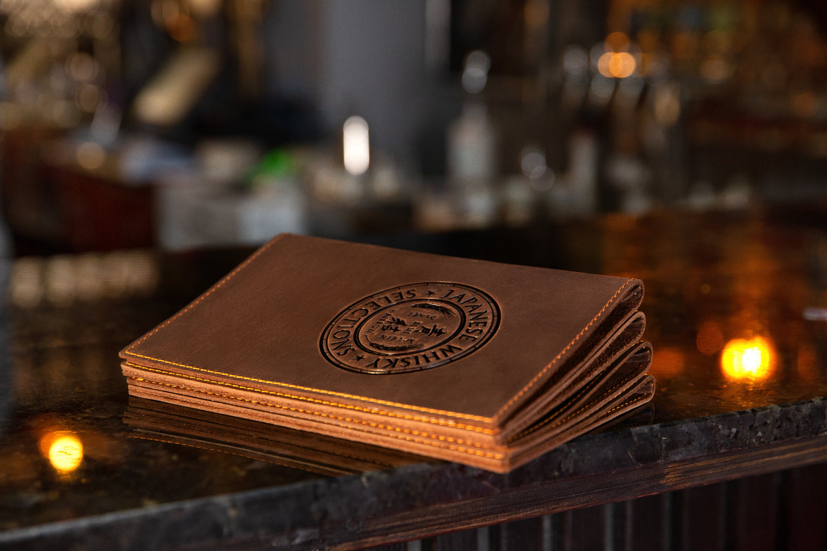 Leather Menu Cover for Folded 8.5x11 or 17x11 Paper– Mureli Workshop
